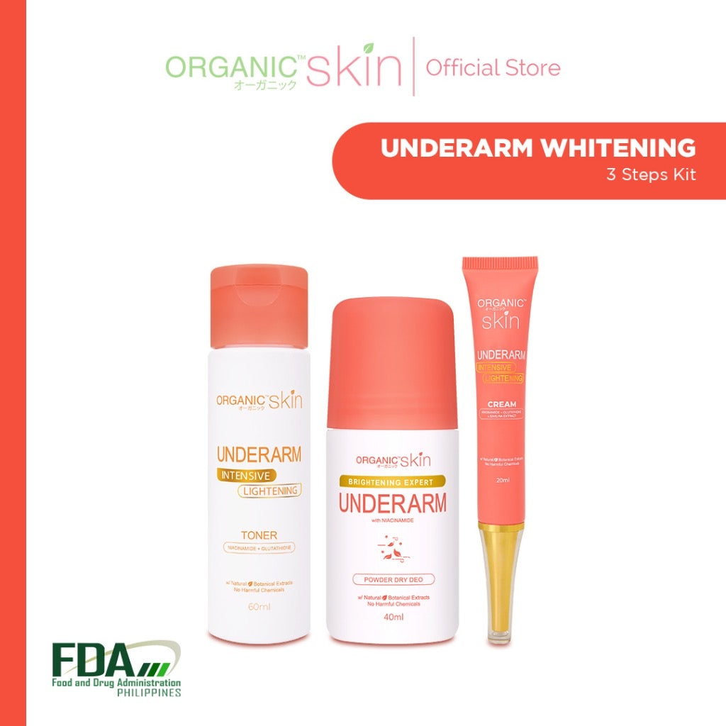 Organic Skin Japan Intensive Whitening Underarm 3-Steps Kit with Deodo ...
